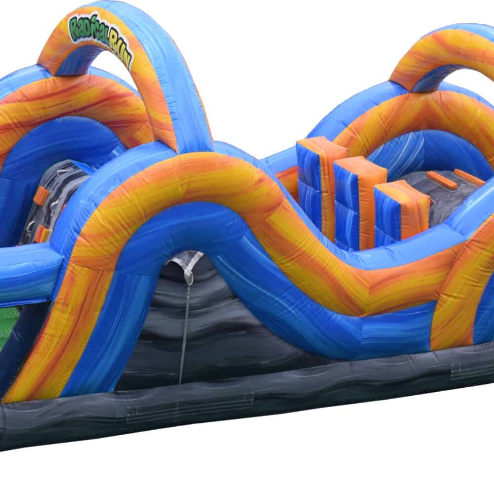 100ft Radical Run Mega Obstacle Course - The Big Bounce Theory