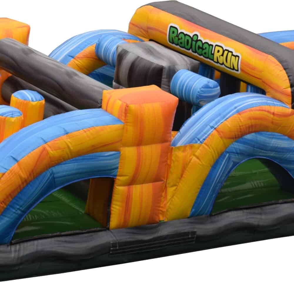 100ft Radical Run Mega Obstacle Course - The Big Bounce Theory