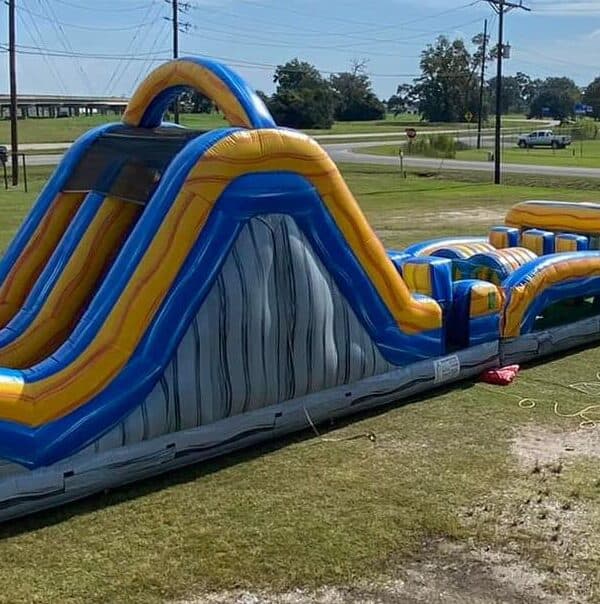 100ft Radical Run Mega Obstacle Course - The Big Bounce Theory